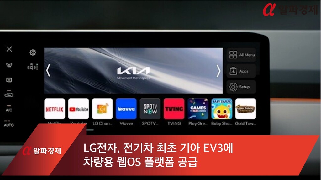 LG전자, 전기차 최초 기아 EV3에 차량용 웹OS 플랫폼 공급