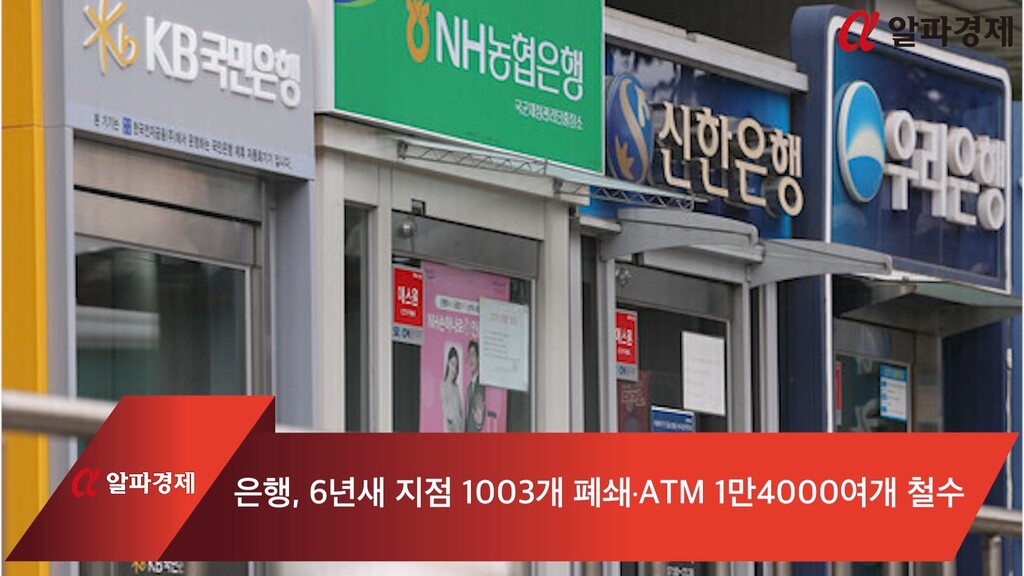 [알파경제TV] 은행, 6년새 지점 1003개 폐쇄·ATM 1만4000여개 철수